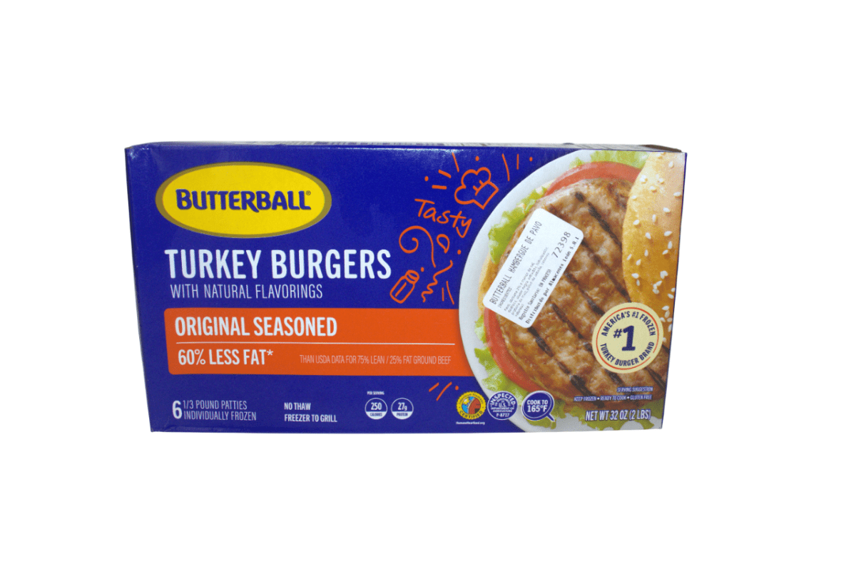 Hamburguesas de Pavo Butterball Original 2 lb Congeladas – SUPERMIX